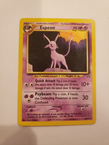 Pokémon TCG Espeon Neo Discovery 20 Regular Unlimited Rare | eBay