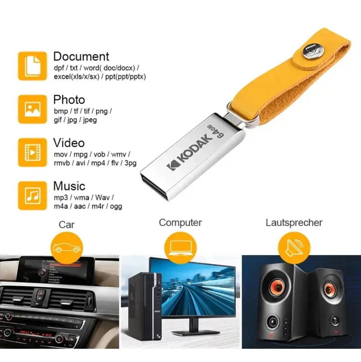 Kodak flash drives usb 64GB K122 Metal USB Flash Drive Memory Pendrive ...