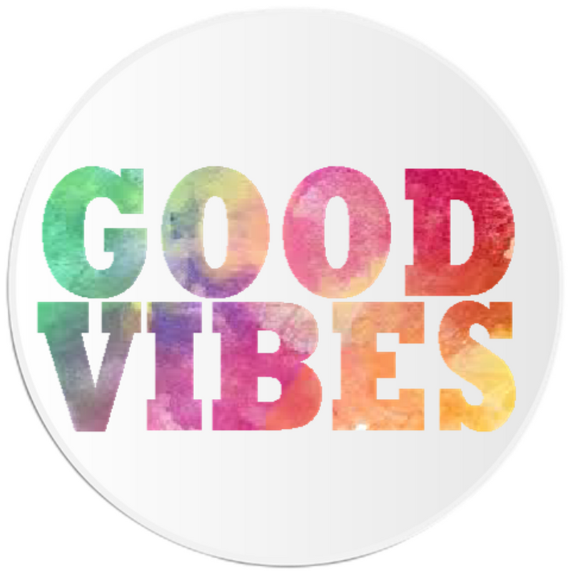 Good Vibes - Circle Sticker Decal 3 Inch - Positive Vibrations | eBay