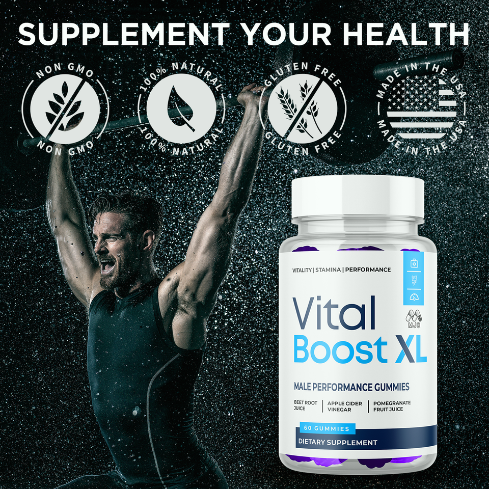 (5 Pack) Vital Boost XL Male Gummys Advanced Formula VitalBoost XL 300 ...