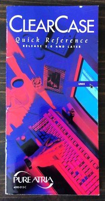 ClearCase Quick Reference by Pure Atria (1996) | eBay