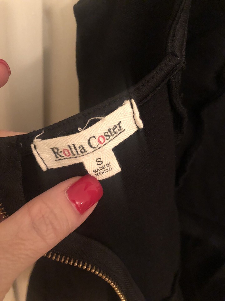 Rola Coster Juniors black romper, Size Small, Zip Up Back | eBay