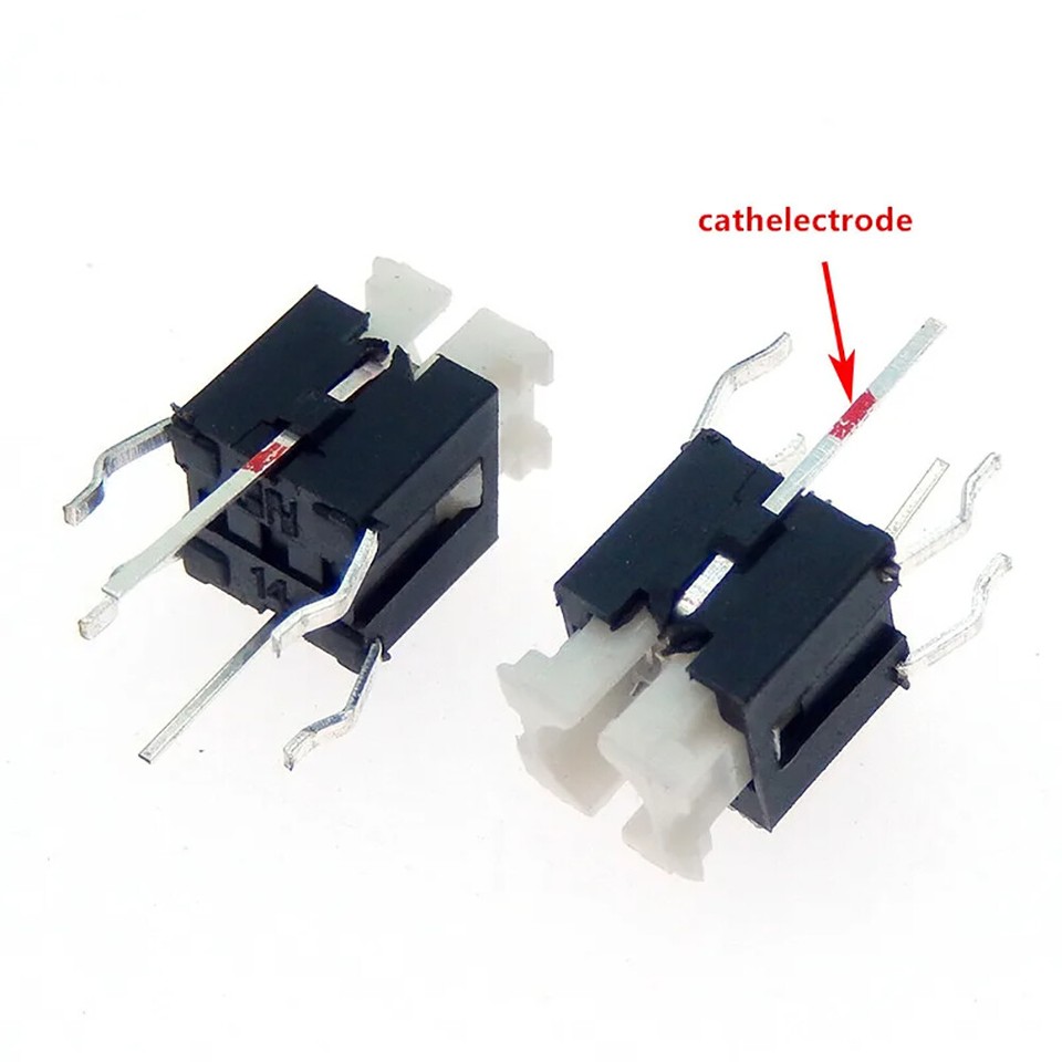6 x 6 x 7mm LED Illuminated Switch Momentary Push Button Tactile SPST ...