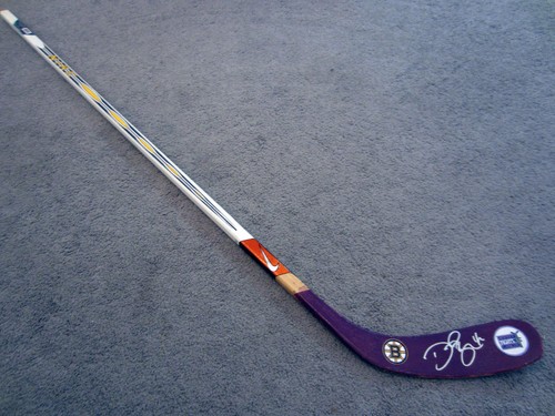 DAVID BACKES Boston Bruins SIGNED Auto Hockey Fights Cancer Stick w ...