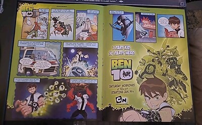 Ben 10 Cartoon Network Print Ad 2006 16x11 Great To Frame | eBay