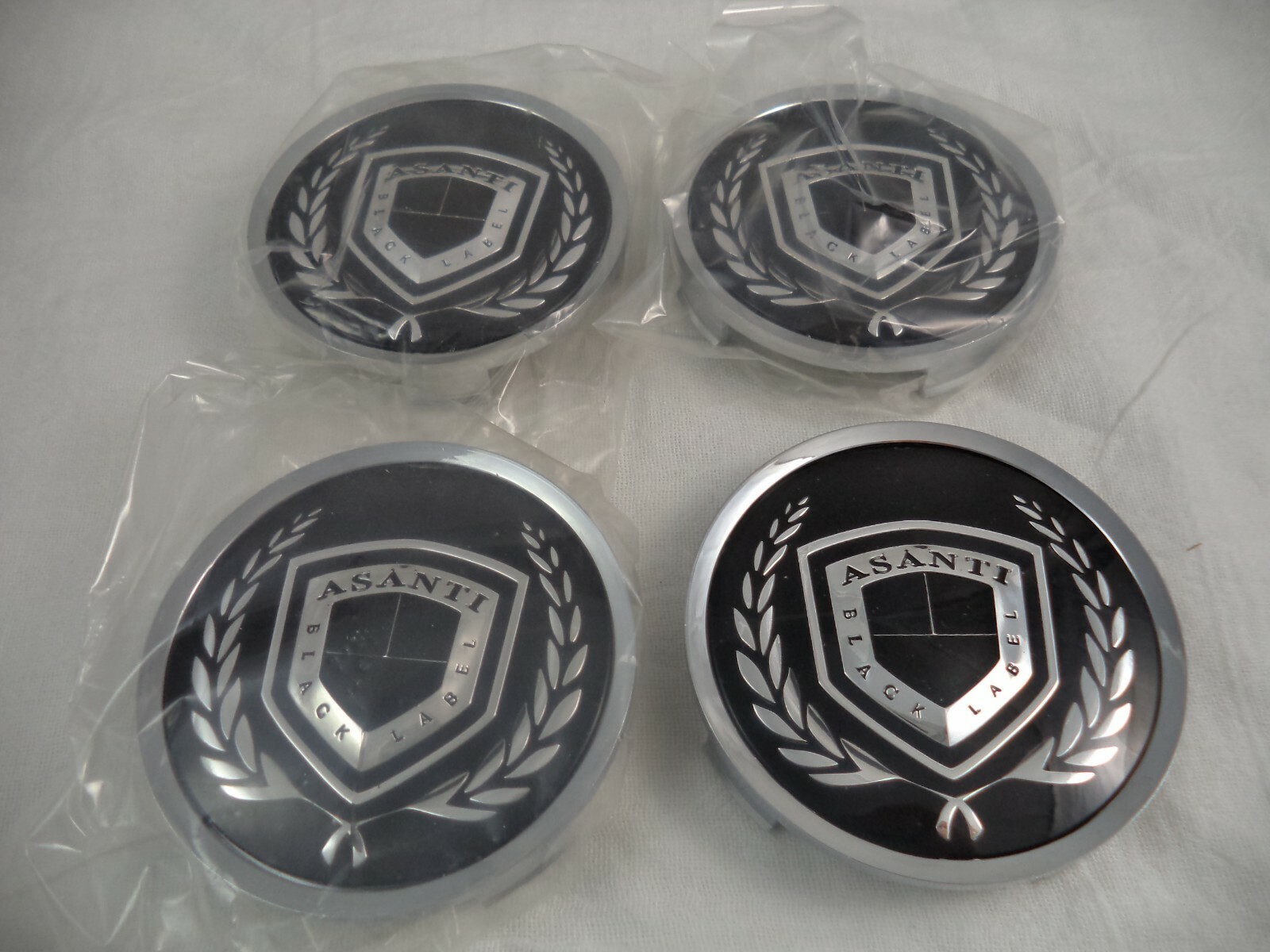 Asanti Black Label Wheels Chrome / Black Custom Wheel Center Cap (4 ...