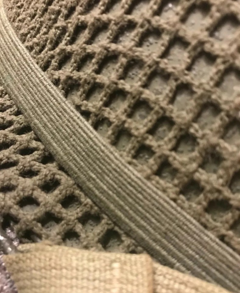 ORIGINAL WWII Woven Square Pattern M1 Helmet Net from US GI OD Camo ...