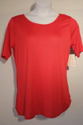 NEW Womens Blouse Plus Size 3X Top Caged Back Shirt Solid Red Soft | eBay