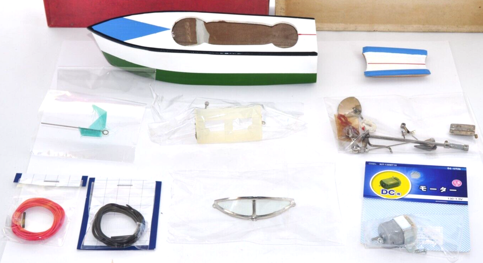 Vintage 1960s Wooden Motor Boat Kit by KSN with Box Japan Rare with ...