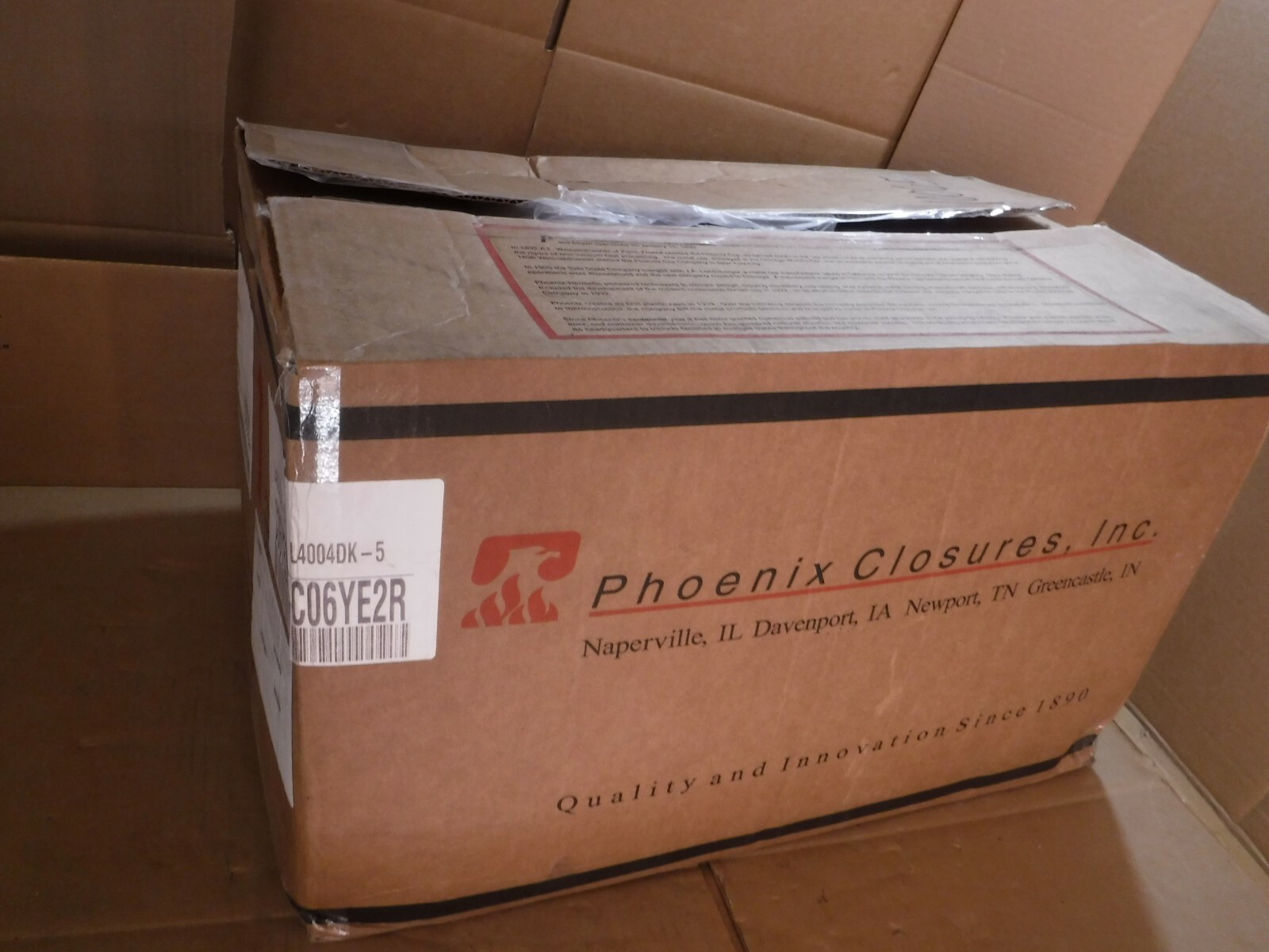 LOT OF 3750 PHOENIX CLOSURES INC PLASTIC SCREW ON CAPS LIDS WHITE F217 ...