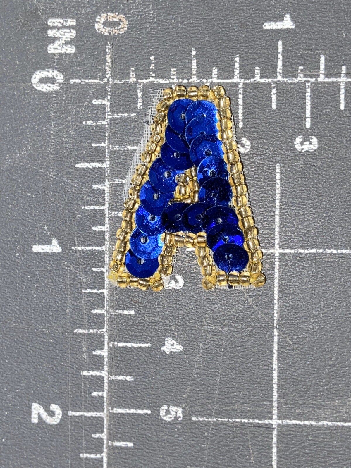 Vintage Letter A Sequin Beads Patch Initial Name AHS AU ASU UofA ...