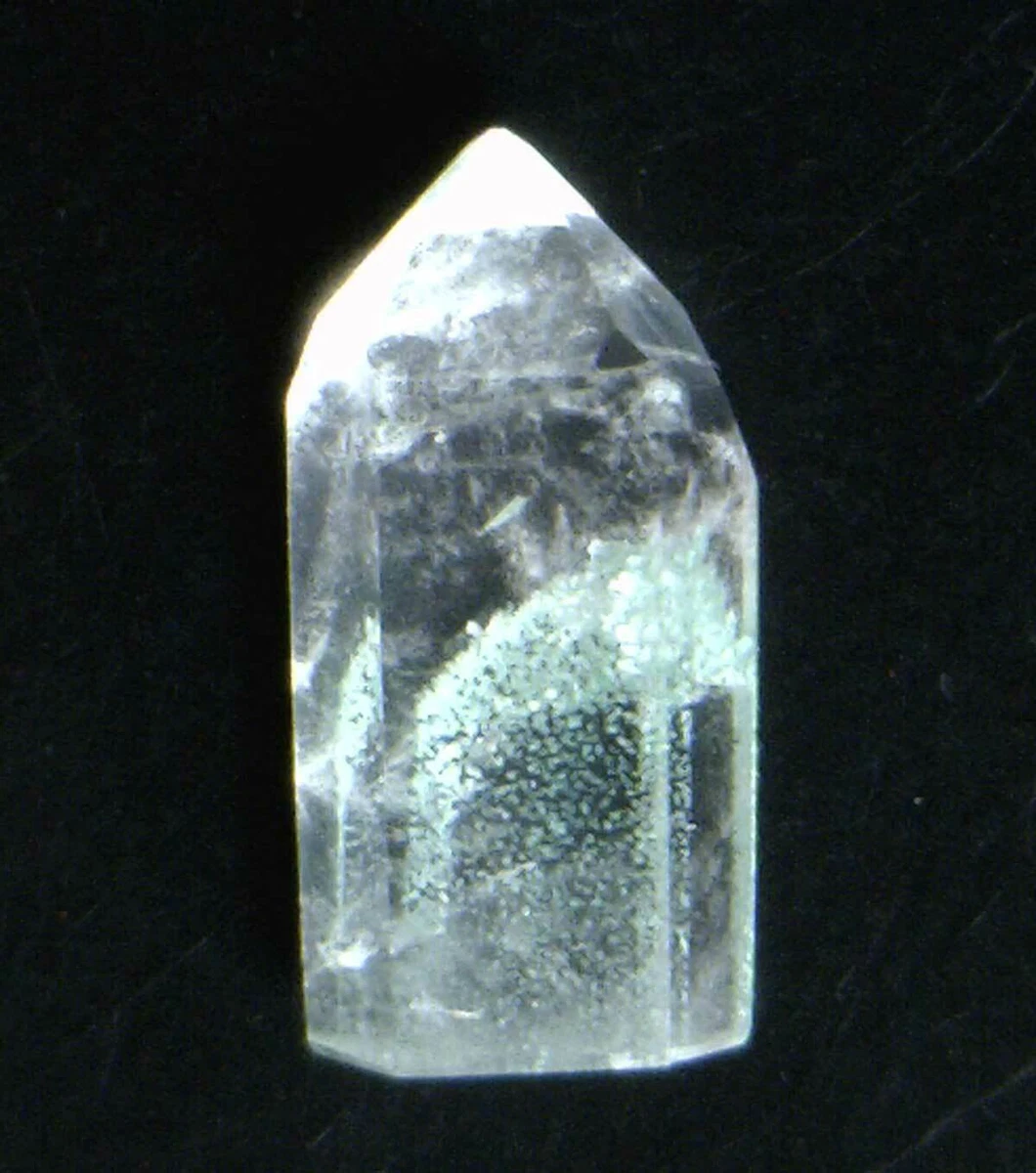 Celadonite Phantom Quartz Crystal