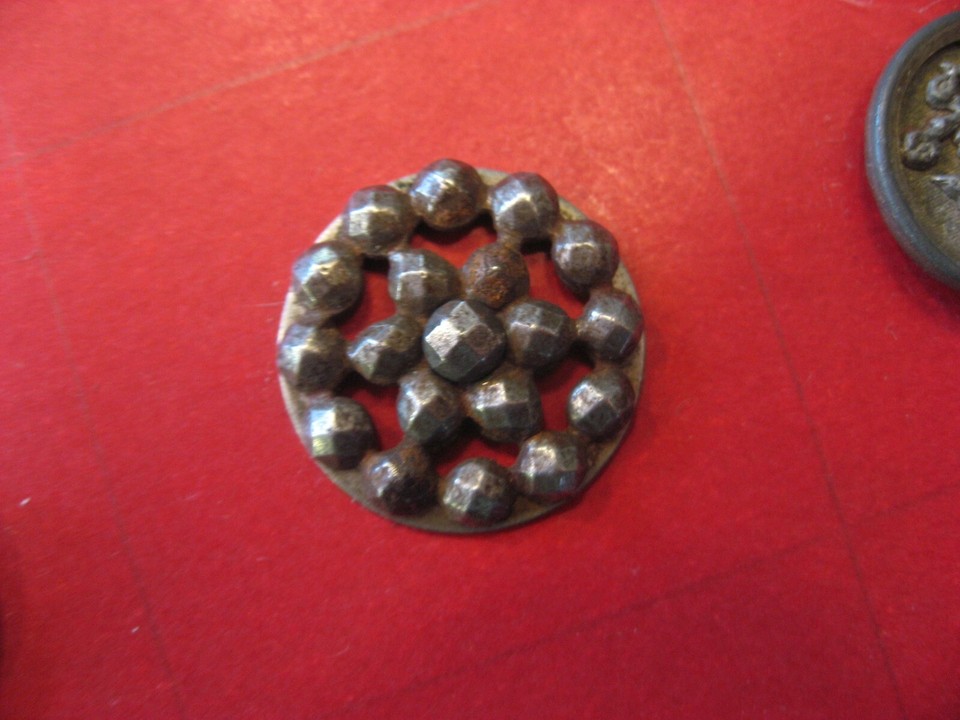 Antique Lot of 63 Different Jacket Lapel Small Brass Buttons - Round ...