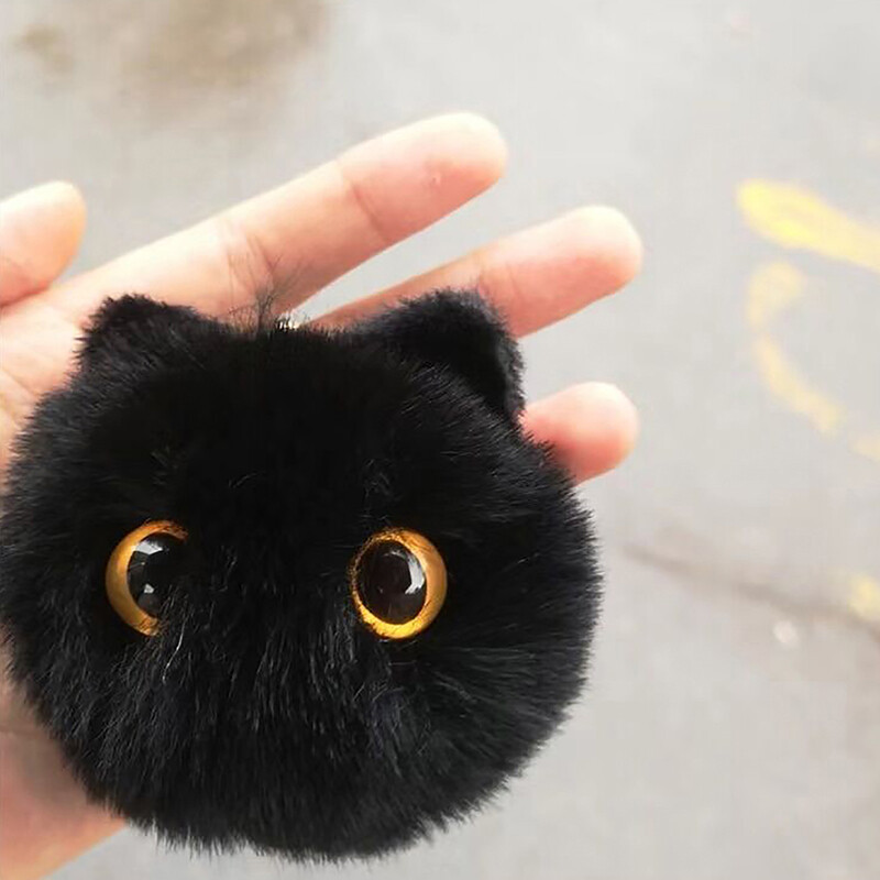 Cute Plush Cat Keychain Cartoon Doll Toy Pendant Keyring For Women ...