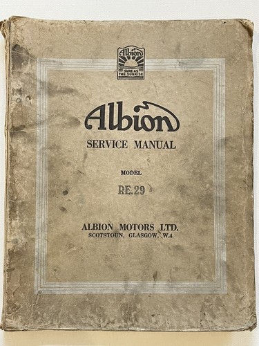 ALBION RE 29 Factory Service Manual Book Engine Car Motor | eBay Australia