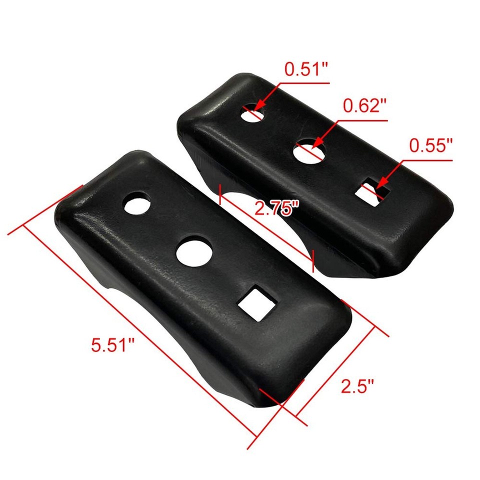 ELITEWILL 2PCS Steel Leaf Axle Spring Perch, Rear Seat Tube Mount ...