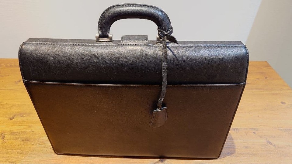Burberry leather business bag black BURBERRY | eBay Australia