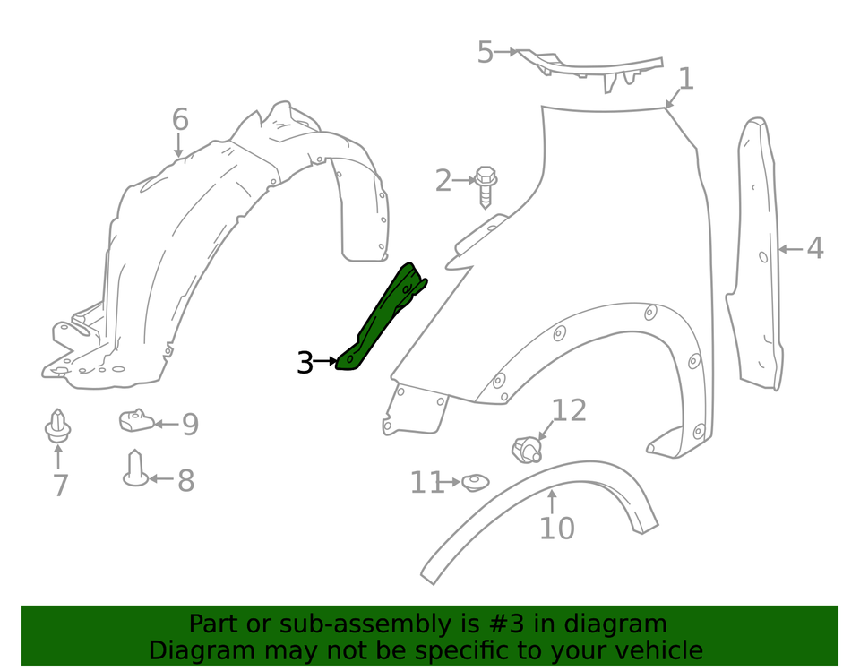 Genuine Nissan Fender Mtg Bkt F3160-5RBMA | eBay