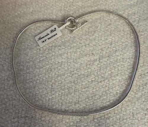 Amanda Blu Silver Plated Snake Chain Necklace 18.5” | eBay