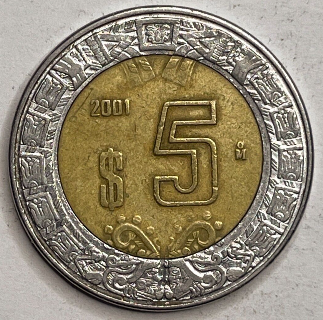 2001 5 Pesos Mexico Coin KM#605 | eBay