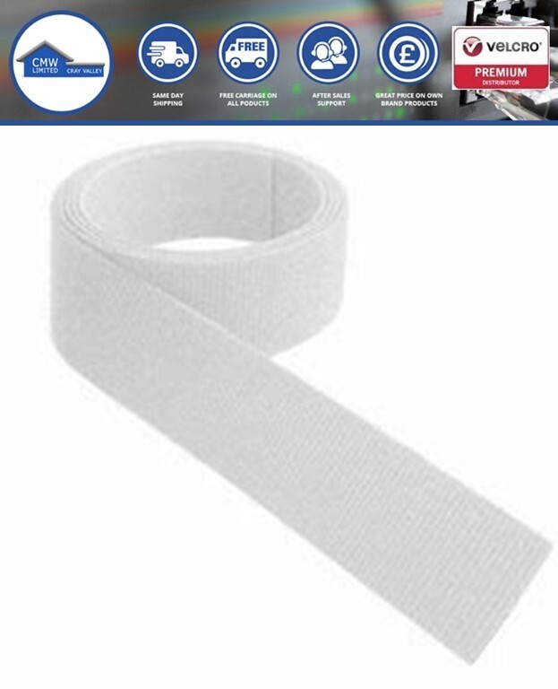 WHITE Velcro® One-Wrap Double Sided Hook & Loop. Various Widths & Lengths | eBay