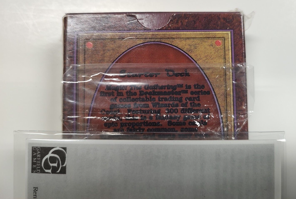 MAGIC THE GATHERING MTG EMPTY ALPHA STARTER DECK BOX WITH RULEBOOK NM U ...