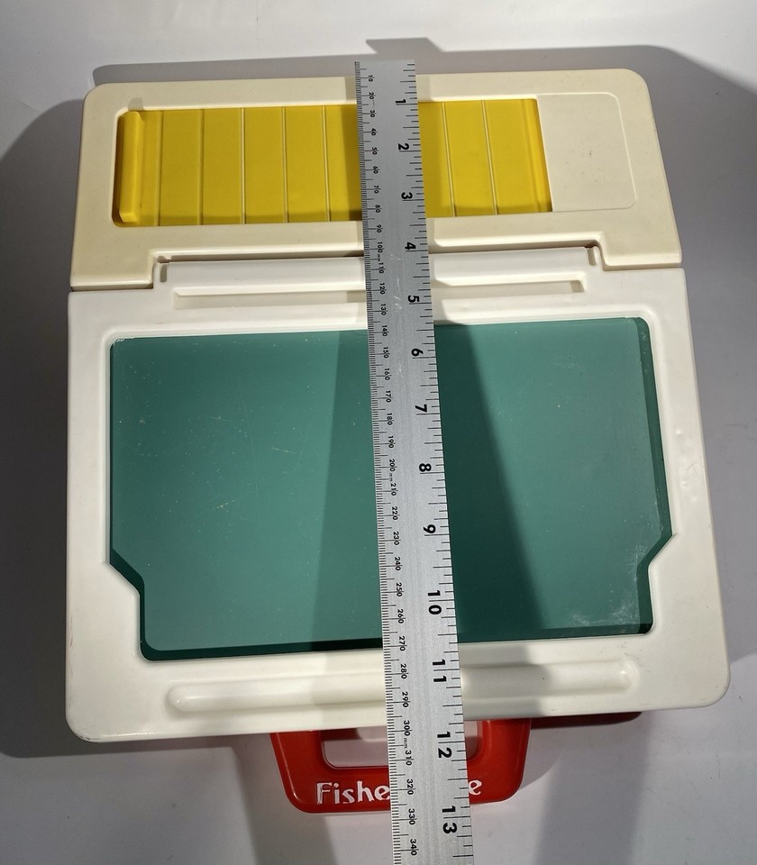 Vtg 1990 Fisher Price School Days Play Desk Magnetic Chalkboard Letters ...