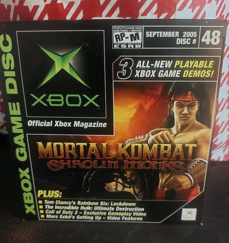 Official Xbox Magazine Demo Disc #48 Mortal Kombat Excellent LN ...