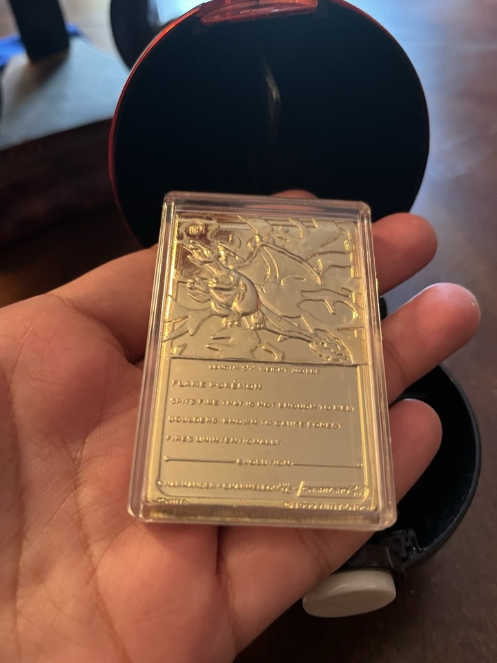 1999 Pokemon Burger King Charizard 23K Gold Plated Trading Card #06 ...