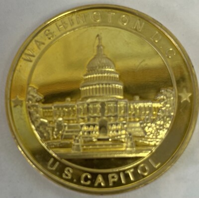 Washington D.C. US Capitol Great Seal of United States Token Medal Gold ...