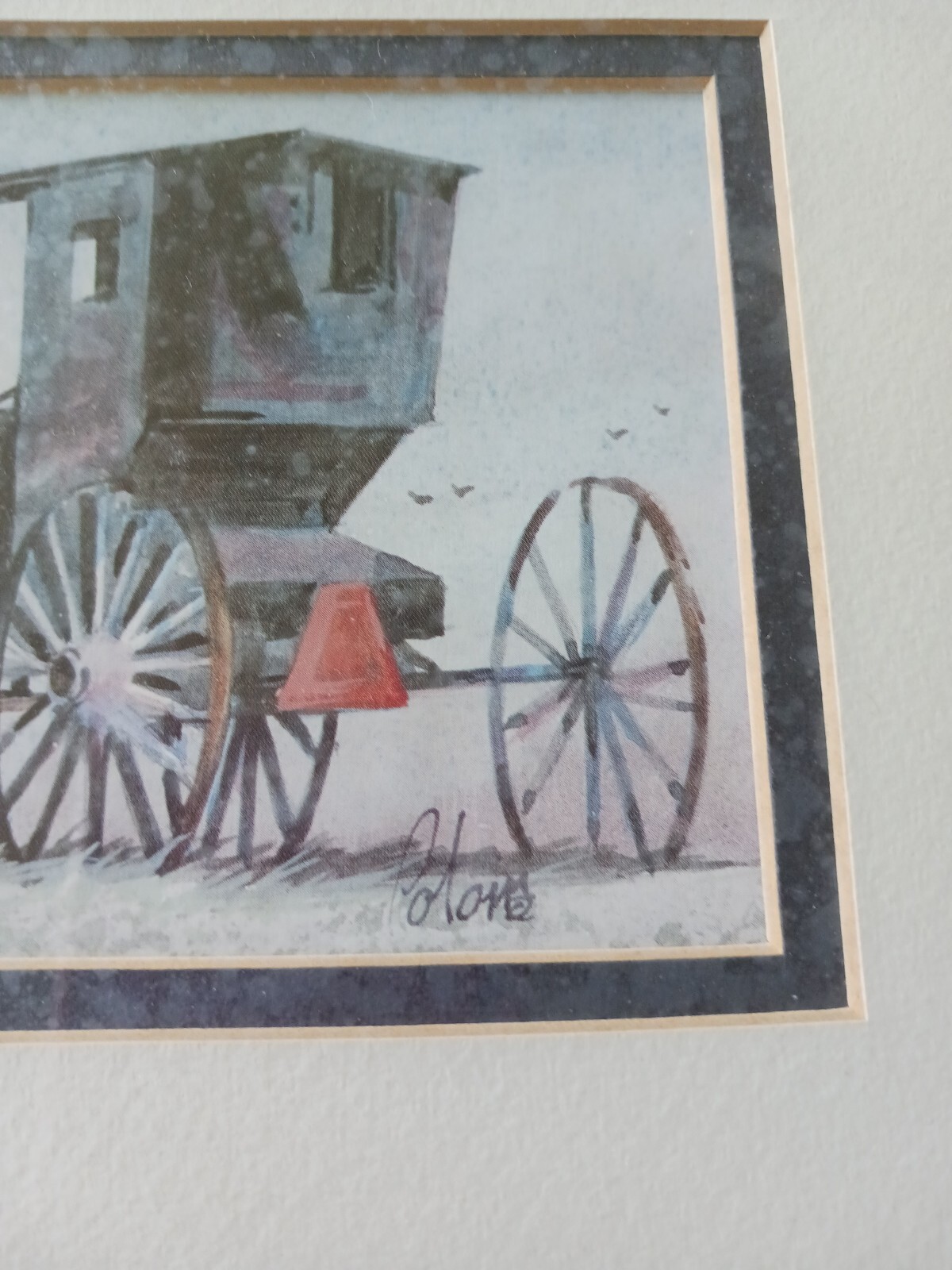 Polomchak Art Framed Print of Amish Horse & Buggy and Family, Feeding ...