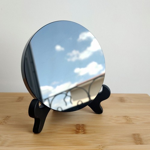 Black Obsidian Mirror with Stand Scrying Mirror Divination Tools Aztec ...