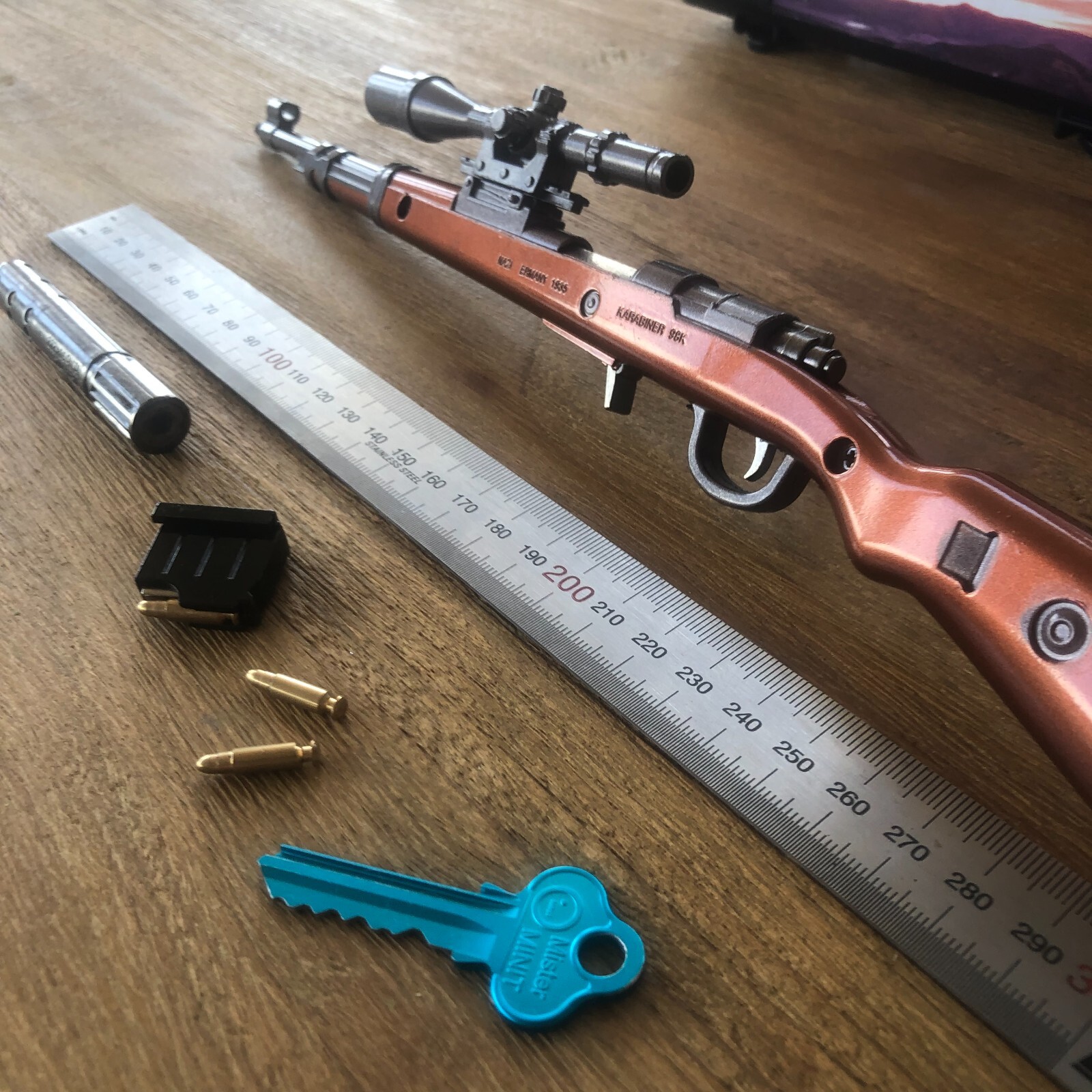 Sniper Rifle KAR 98 1:6 Diecast Bolt Action Model Gun Military ...