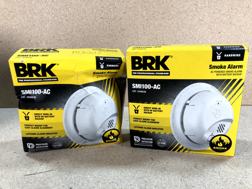 First Alert BRK 9120B/ SMI100AC Hardwired AC Powered Smoke Detector ...