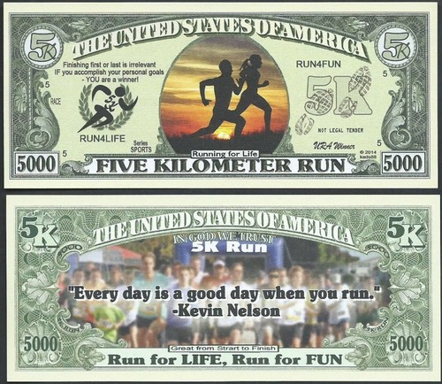 5K RUN, RUN FOR LIFE, RUN FOR FUN 5000 DOLLAR BILL - Lot of 10 BILLS | eBay