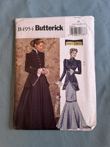 Butterick B4954 Making History 1880s Jacket & Skirt Costume Sew Pattern ...