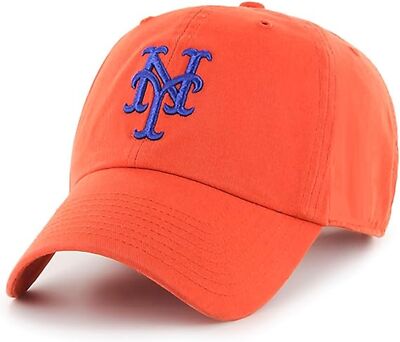 NEW YORK METS ORANGE HAT MVP MLB BASEBALL TEAM LOGO ADJUSTABLE NEW CAP ...