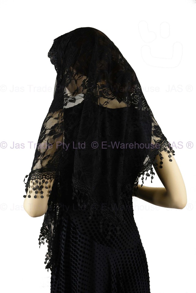 Triangle Lace Scarf Catholic Latin Mass Shawl Chapel Veil Mantilla ...