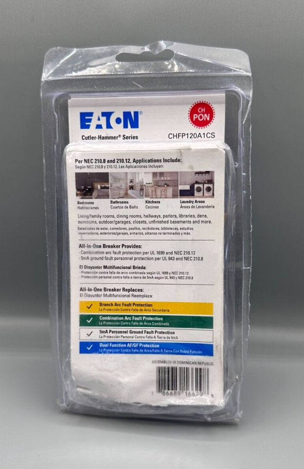New Sealed Circuit Breaker Eaton CHFP120A1CS CHFP120DF 20 Amp Dual GFCI ...