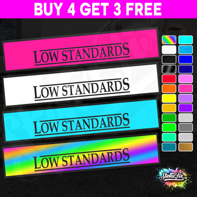 Low Standards Windscreen Sunstrip Vinyl Decal Windshield Banner 4x4 Car ...
