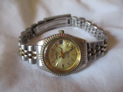 Neiman Marcus Watch Women's Dual-Toned Gold/Silver Link Band Analog ...