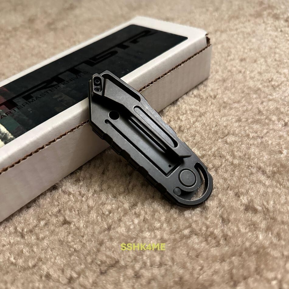 Quartermaster ALF-6TT "Yoda" Frame Lock Knife Texas Tea Finish QTRMSTR ...