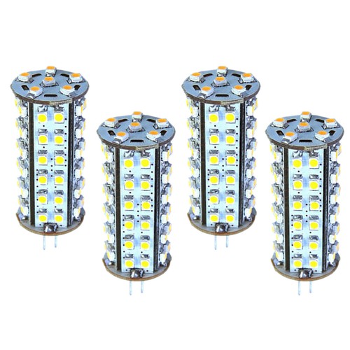4x HQRP Tower Type G4 66 Leds SMD 3528 LED Cool Bulbs White 6300K-7000K ...