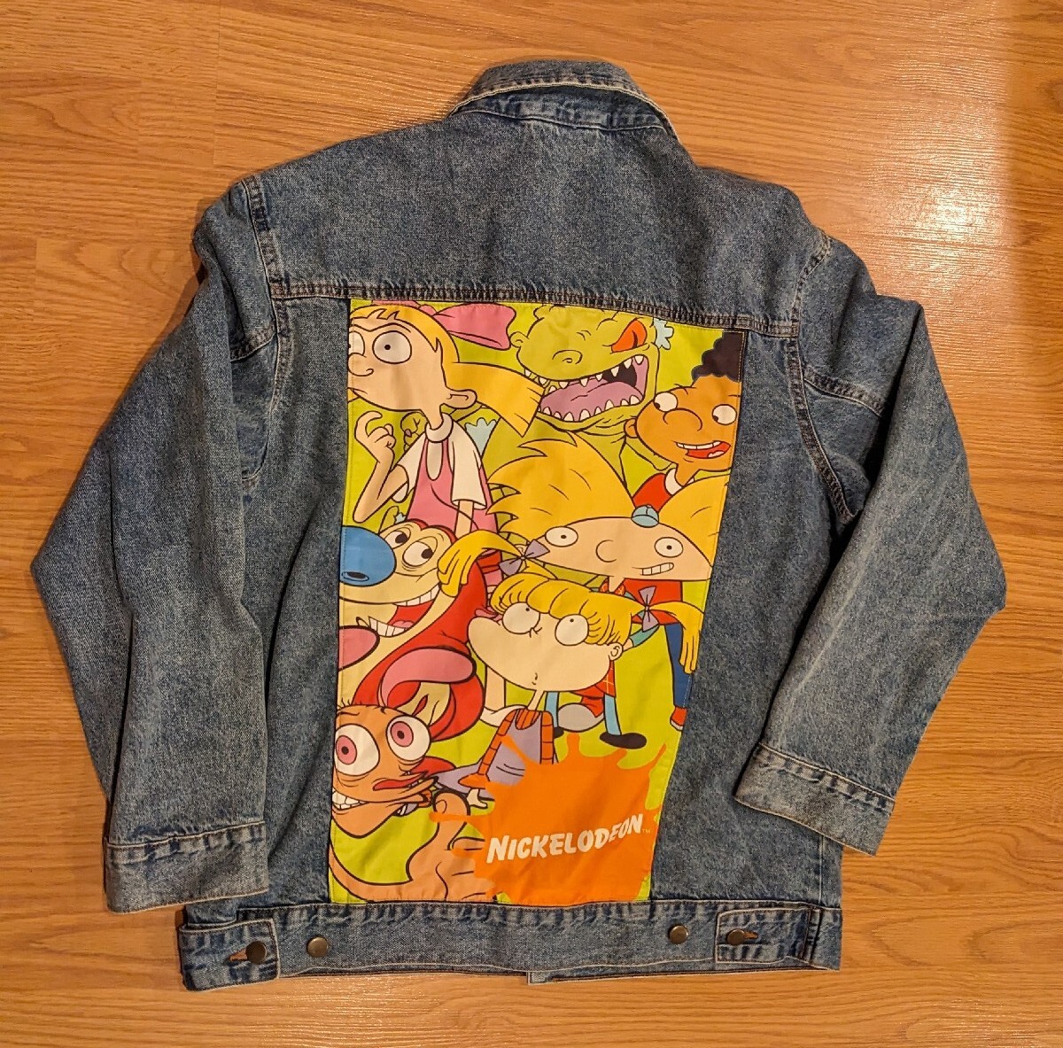 Nickelodeon Jean Jacket 90s Cartoons Hey Arnold Rugra… - Gem