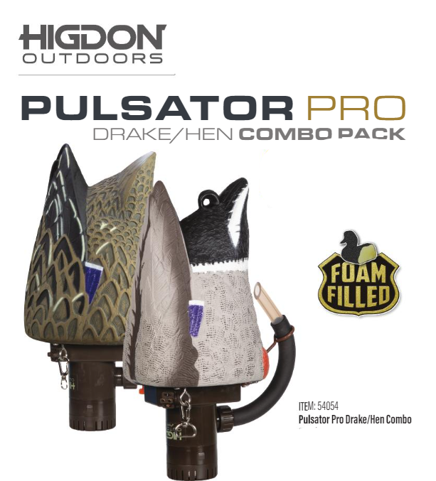 Higdon Decoys 54054 XS Pulsator Pro Mallard Drake / Hen Combo 12V Duck ...