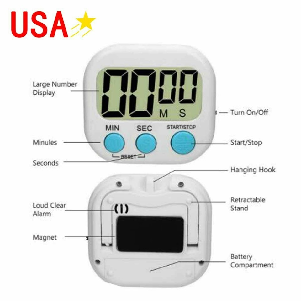 Digital Kitchen Timer Timer Learning Management Timer Suitable Cooking ...