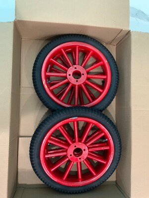 Shriners Manco Tin Lizzie model T aluminum go kart wheel and tires four ...