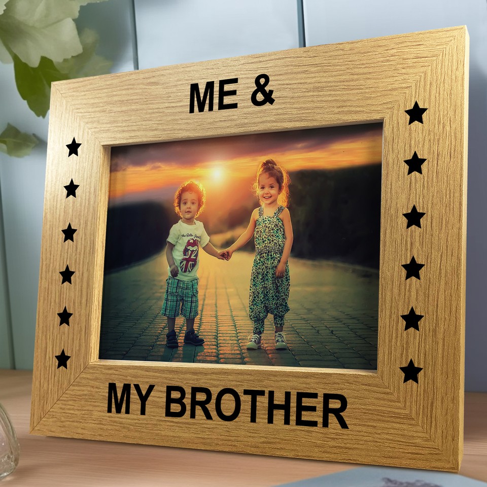 Gift For Brother Sister Wood Photo Frame Sister Frame Brother Frame ...