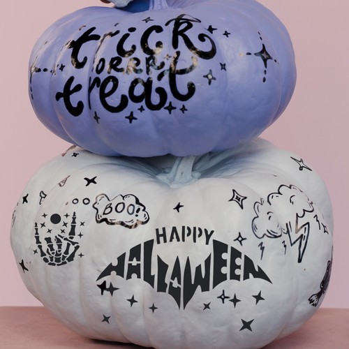 10 Sheets Pumpkin Stencils Reusable Halloween Themed Painting Templates ...