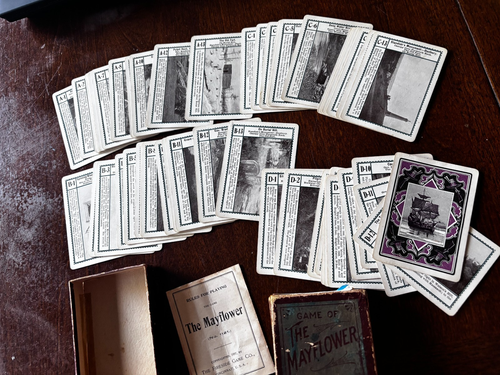 Antique THE MAYFLOWER #1121 PLAYING CARDS COMPLETE WITH BOX | eBay